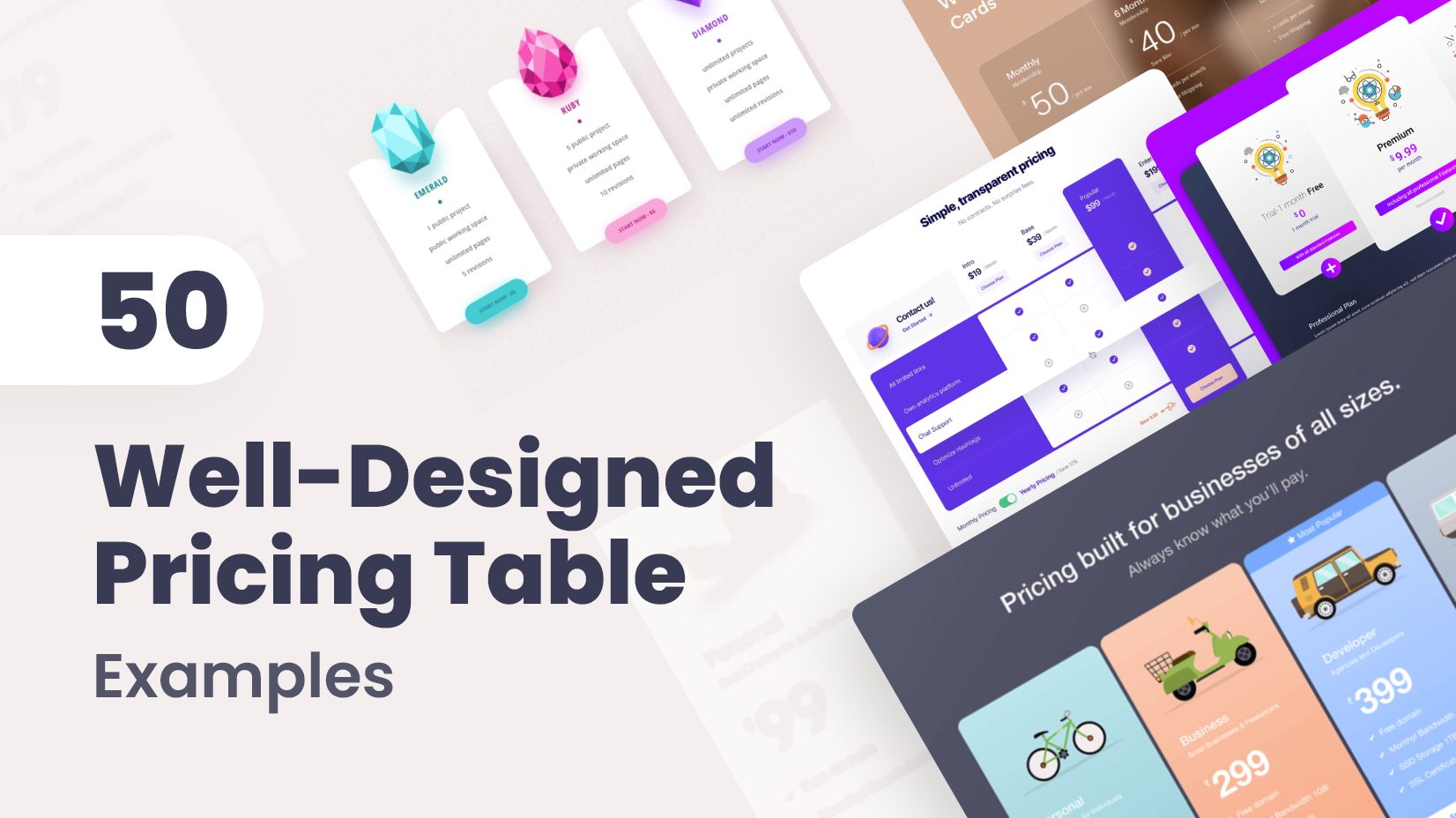 50 Pricing Table Examples With The Perfect Balance Between Commerce And