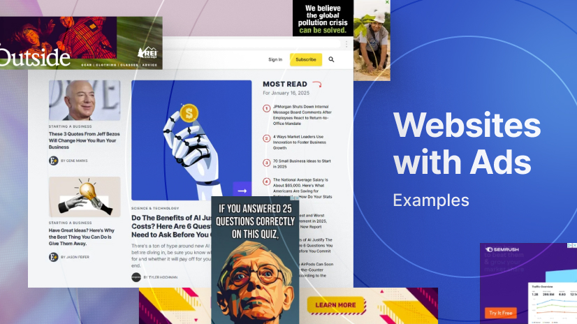 16 Examples of Websites with Ads That Look Cool